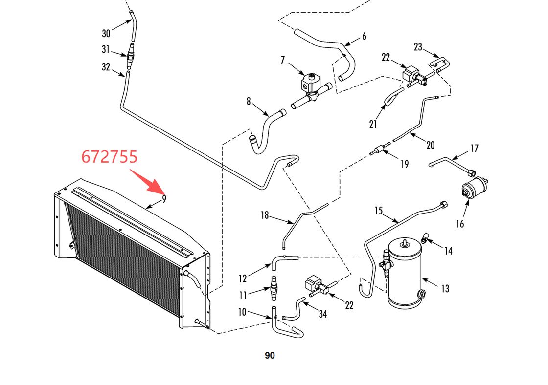 THERMO KING COIL - condenser/radiator Model 672755/ 3E72260G01 for T ...